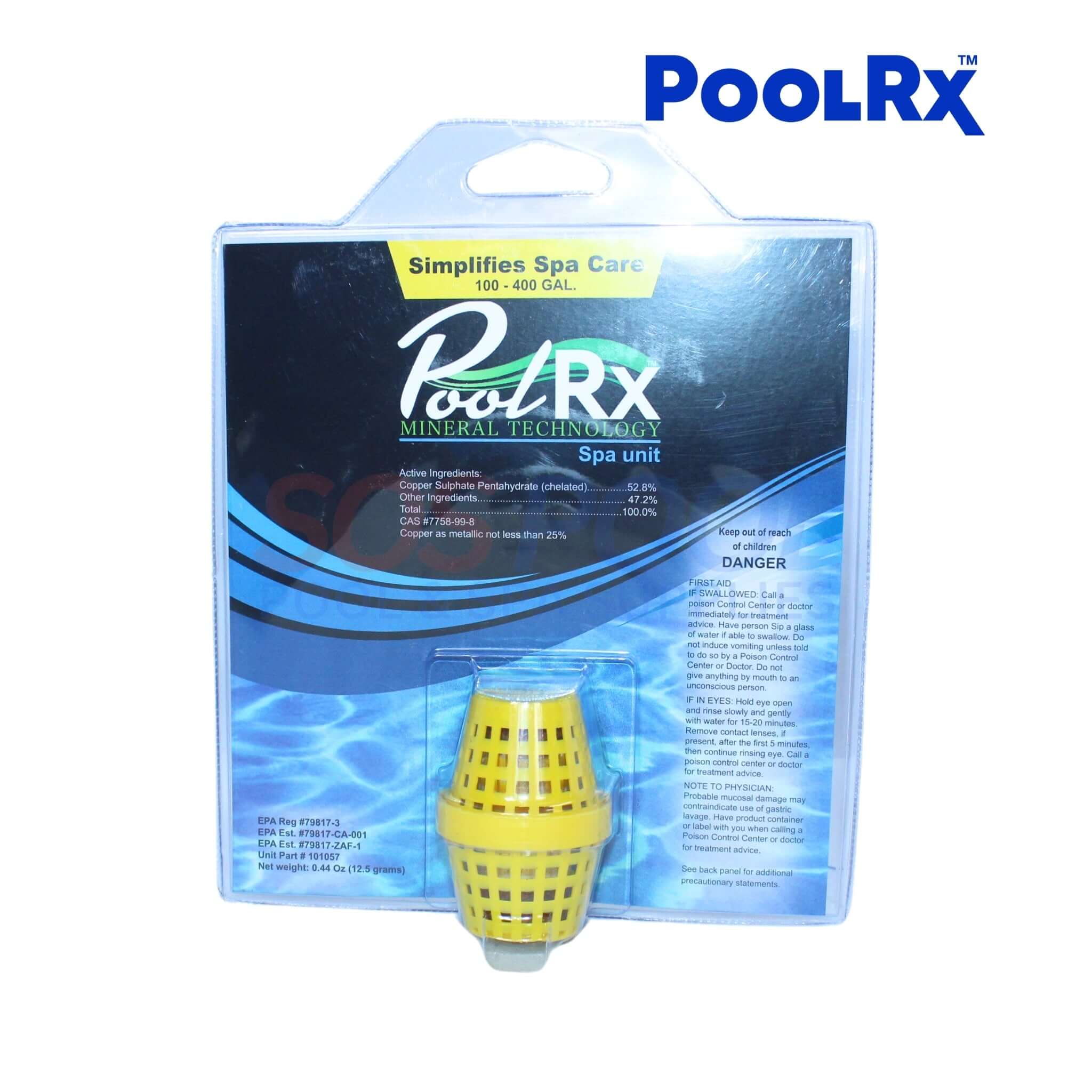 PoolRx Yellow Spa Unit | 100 - 400 Gallons | 101057