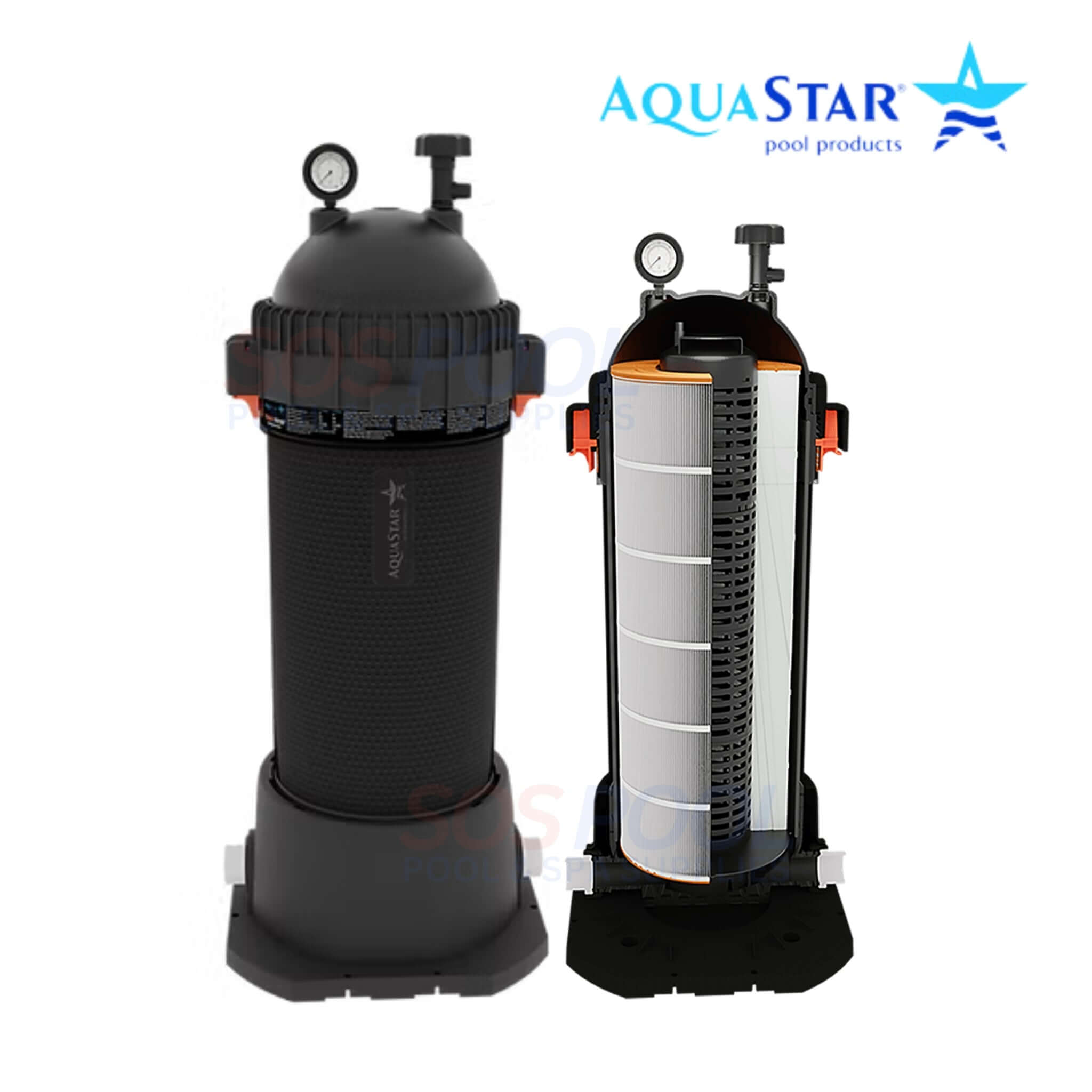 AquaStar Pipeline Pool Filter Models