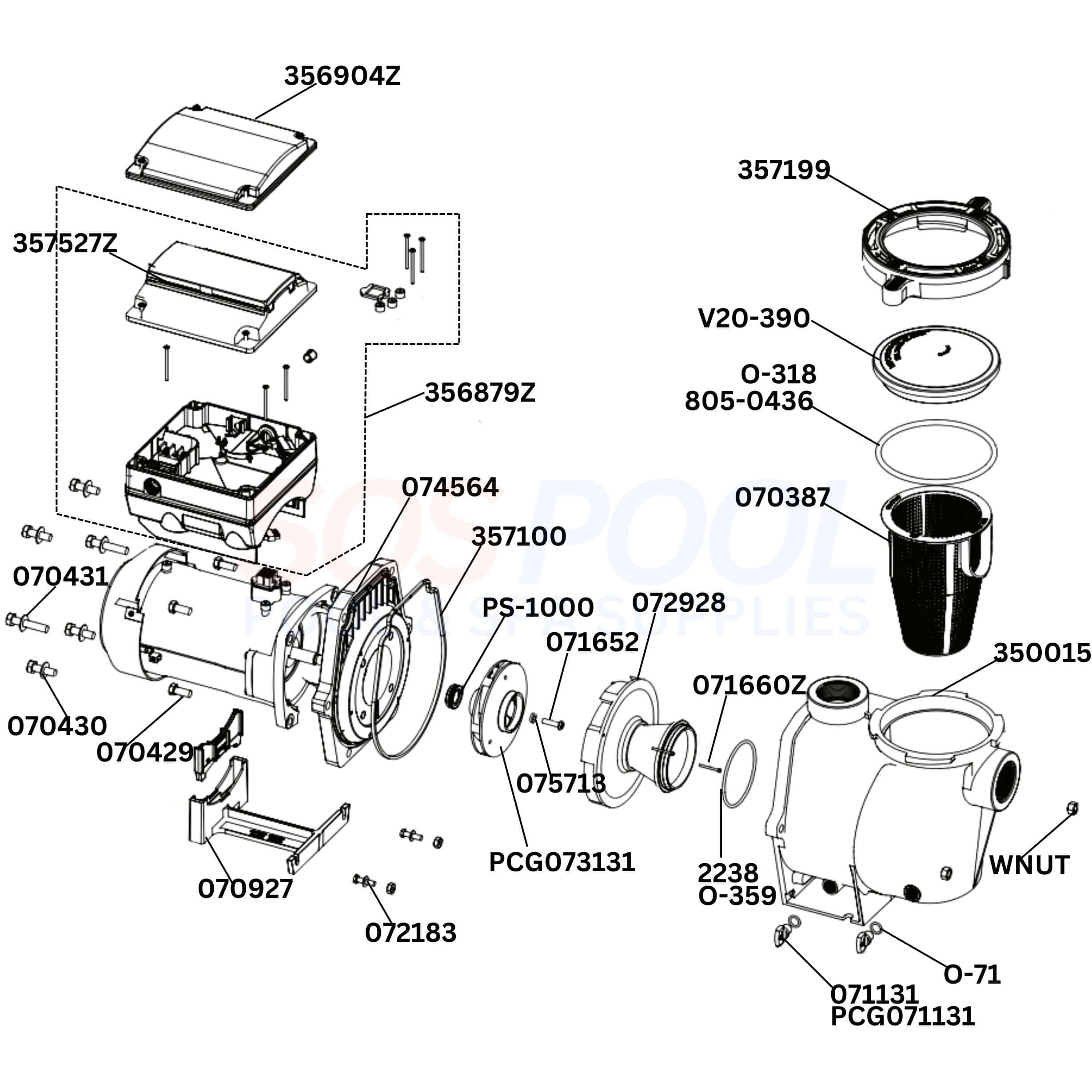 Pentair IntelliFlo VS Pump Diagram & Part List