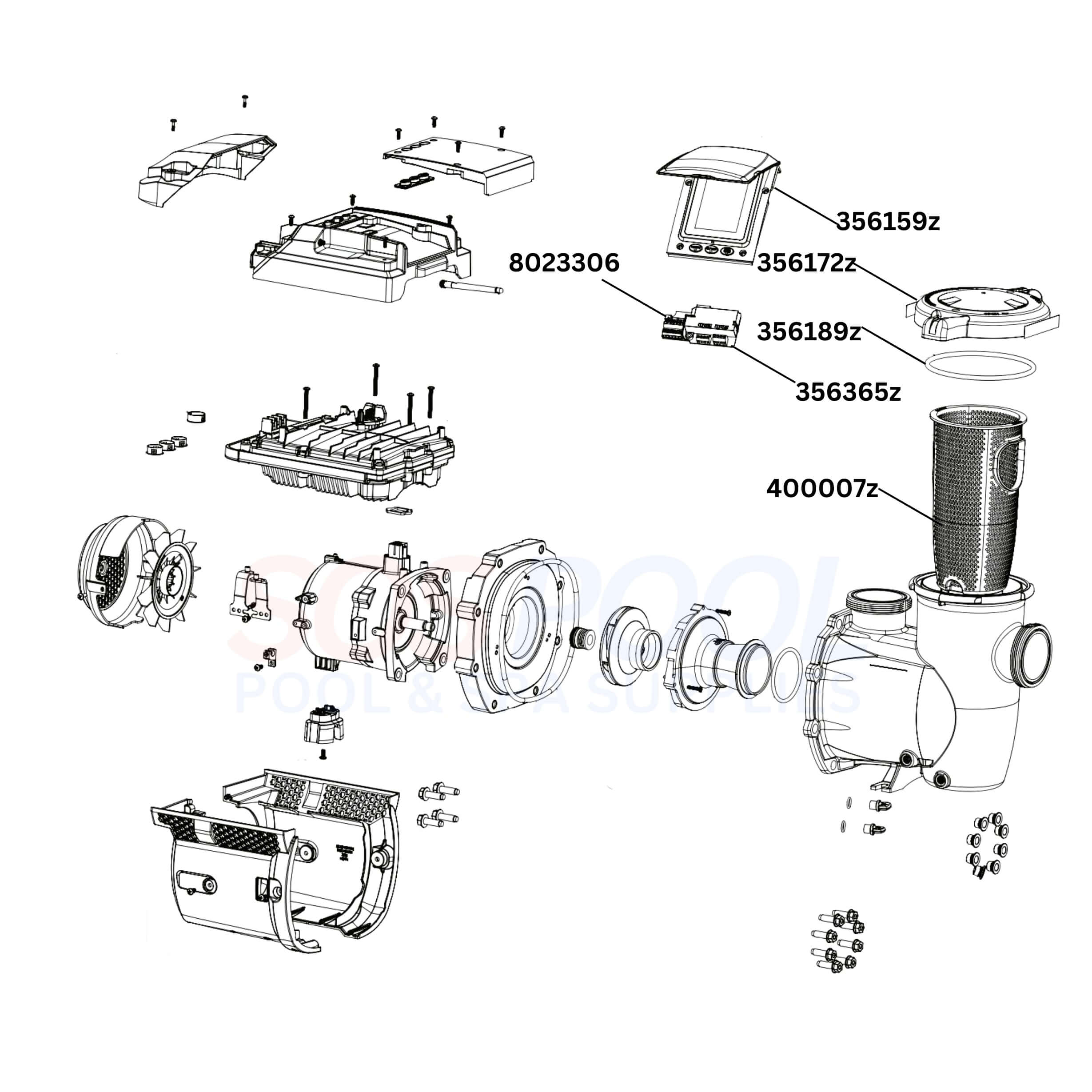 Pentair IntelliFlo3 VSF Pump Parts Diagram