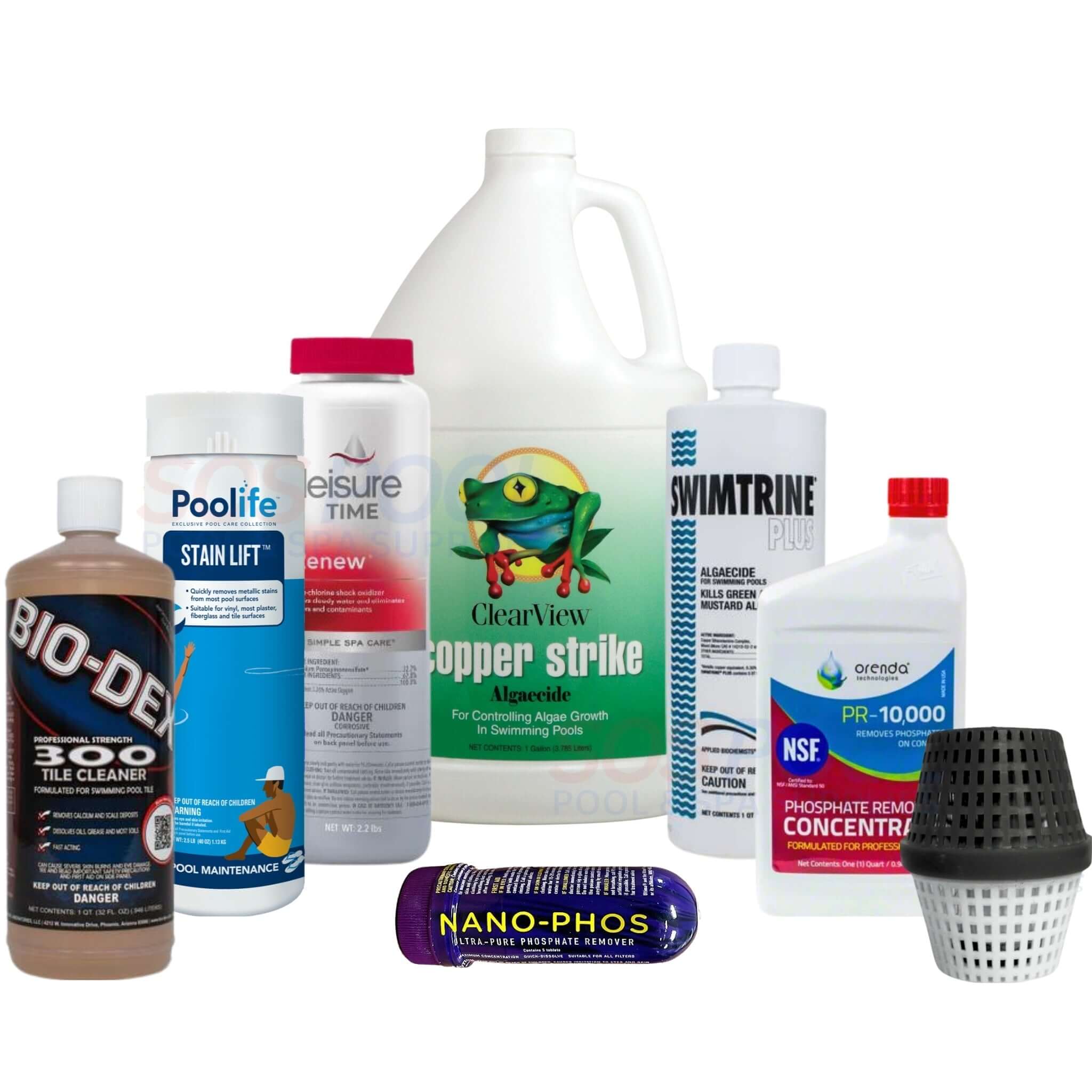 Phosphate and Stain Removers for Swimming Pools