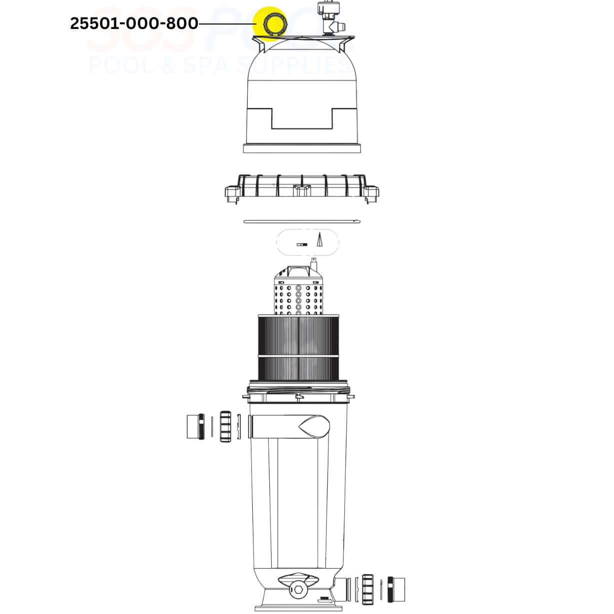 CMP Pressure Gauge For Pentair Filters | 190058 | 25501-000-800