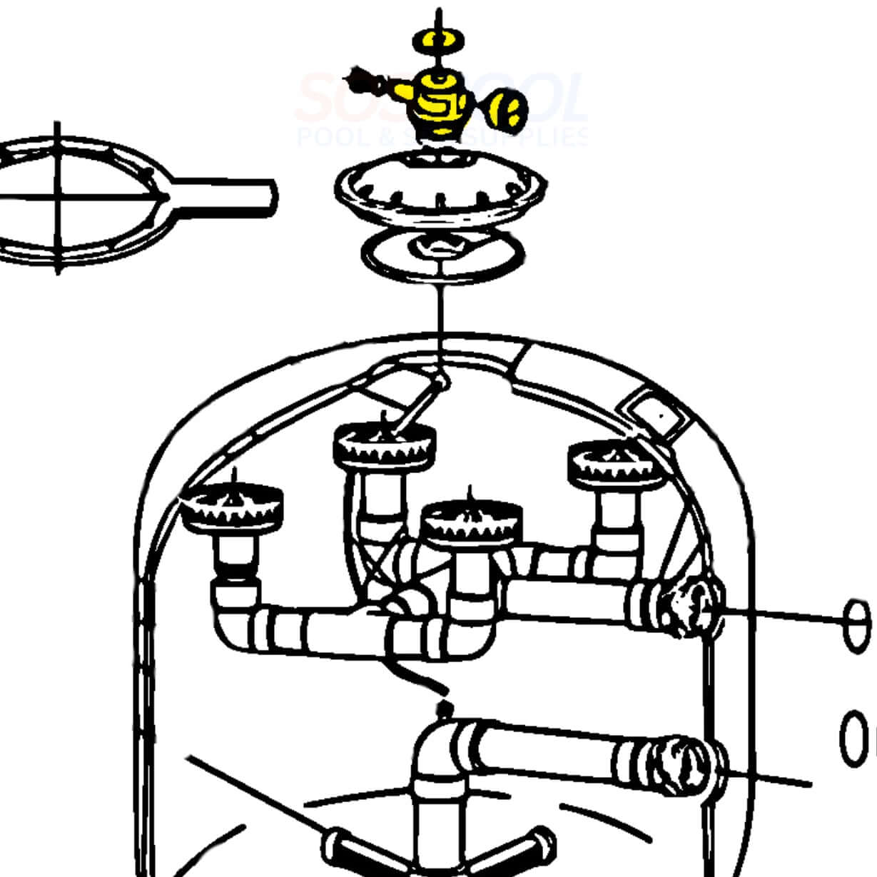 CMP Manual Air Relief Valve With Pressure Gauge For Pentair Triton Fil