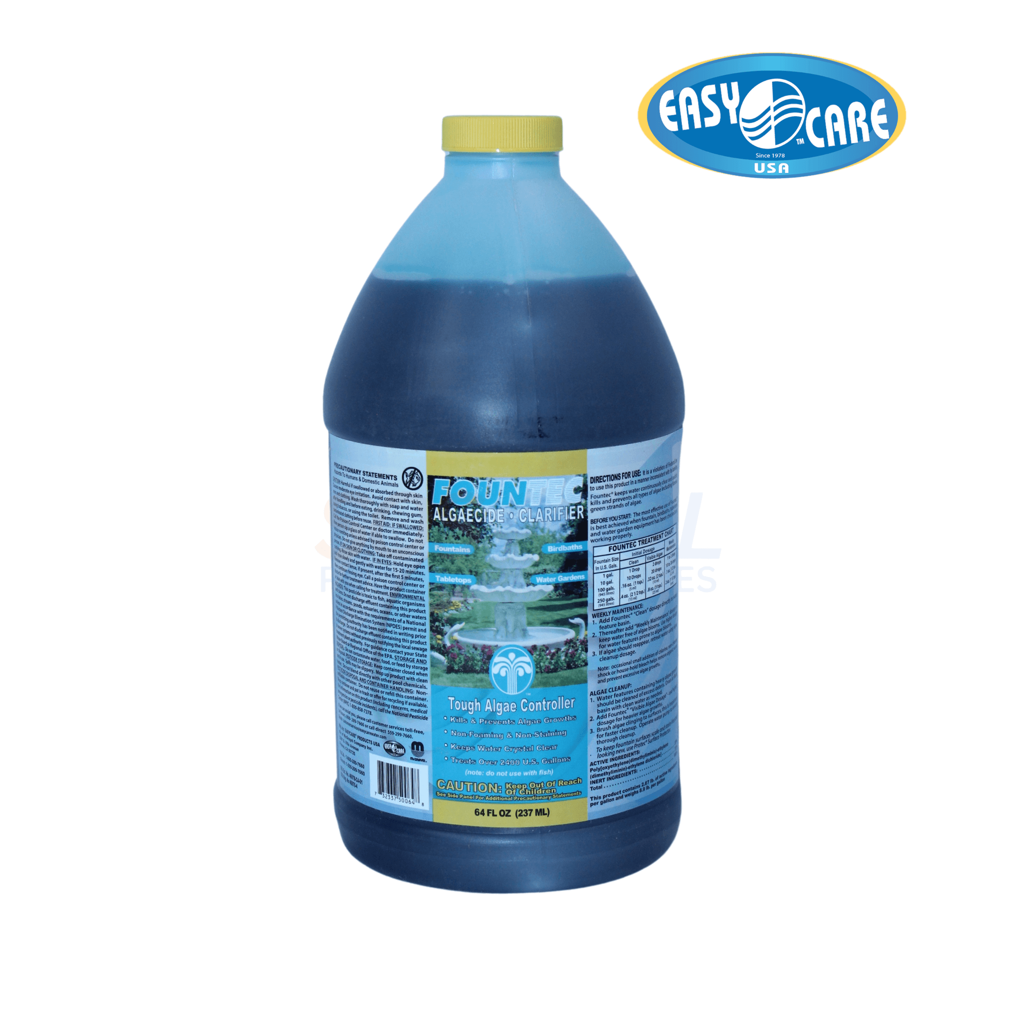 EasyCare FounTec Fountain Algaecide & Clarifier | 64oz | 50064
