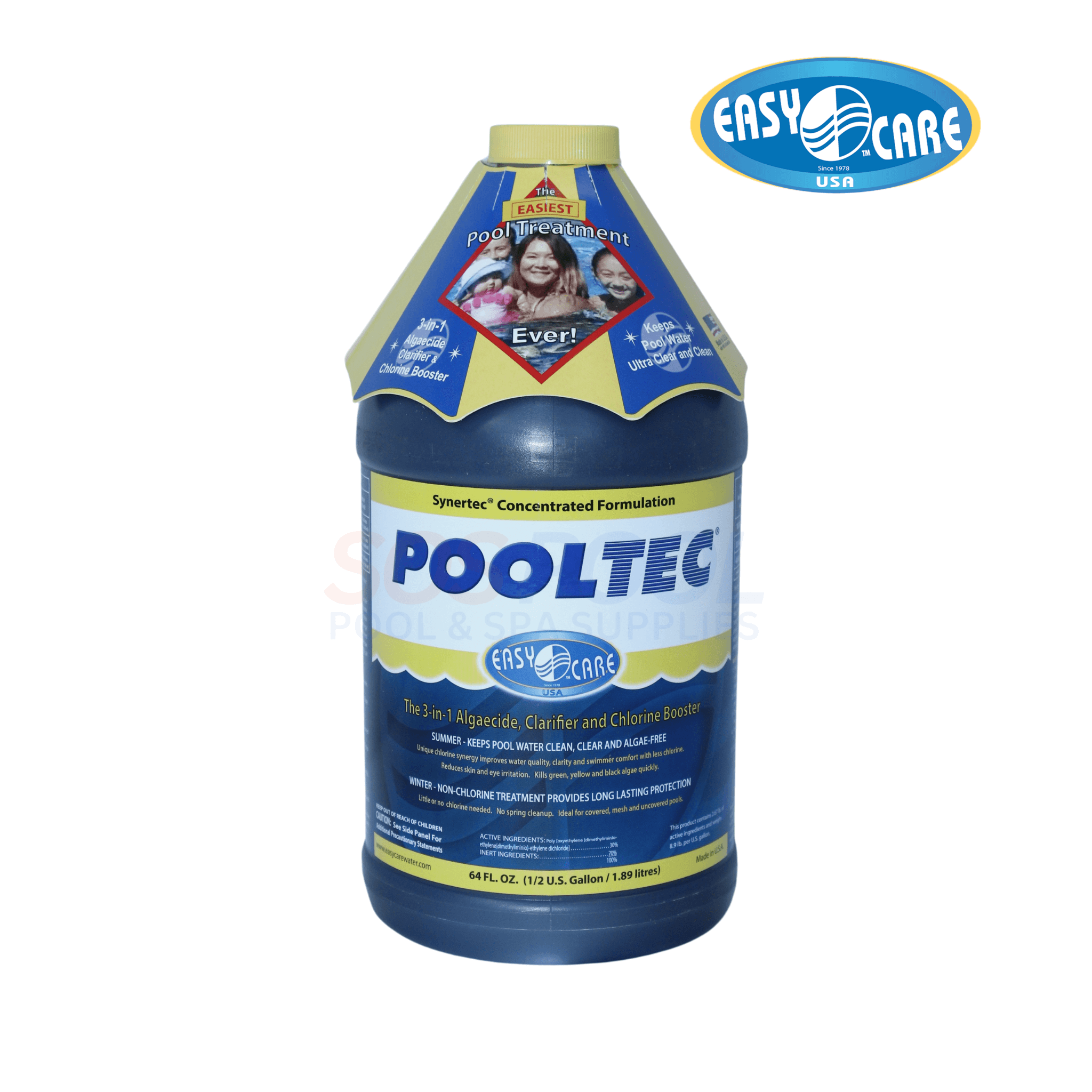EasyCare PoolTec 3-in-1 Algaecide, Clarifier, & Chlorine Booster | 64o