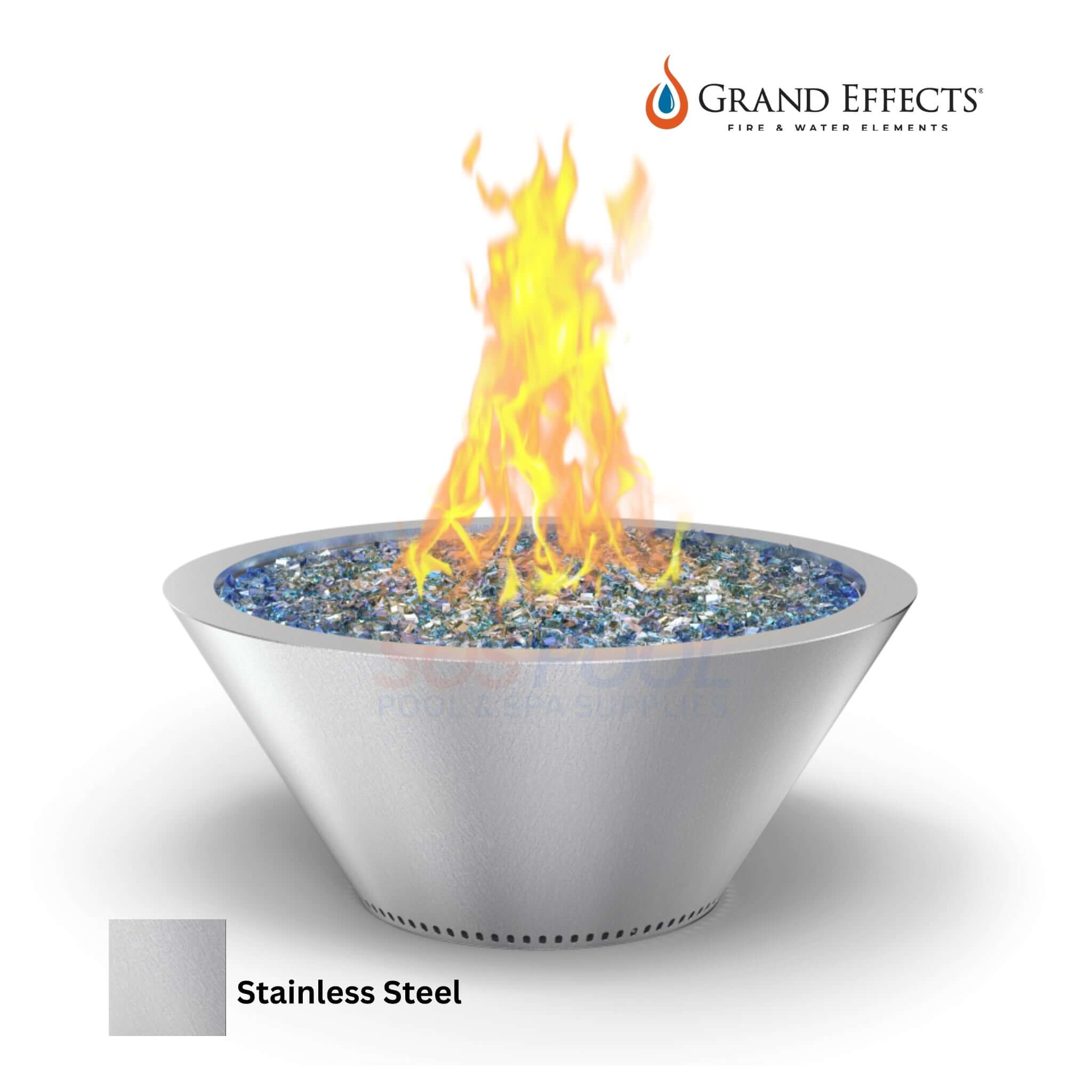 Grand Effects Essex Fire Bowl | Round | Stainless Steel