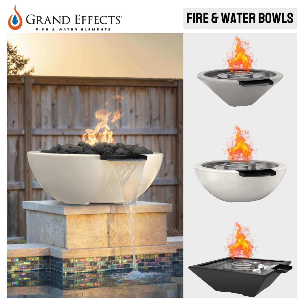 Grand Effects Poolside Elements | Fire & Water Bowls, Pits, Tables