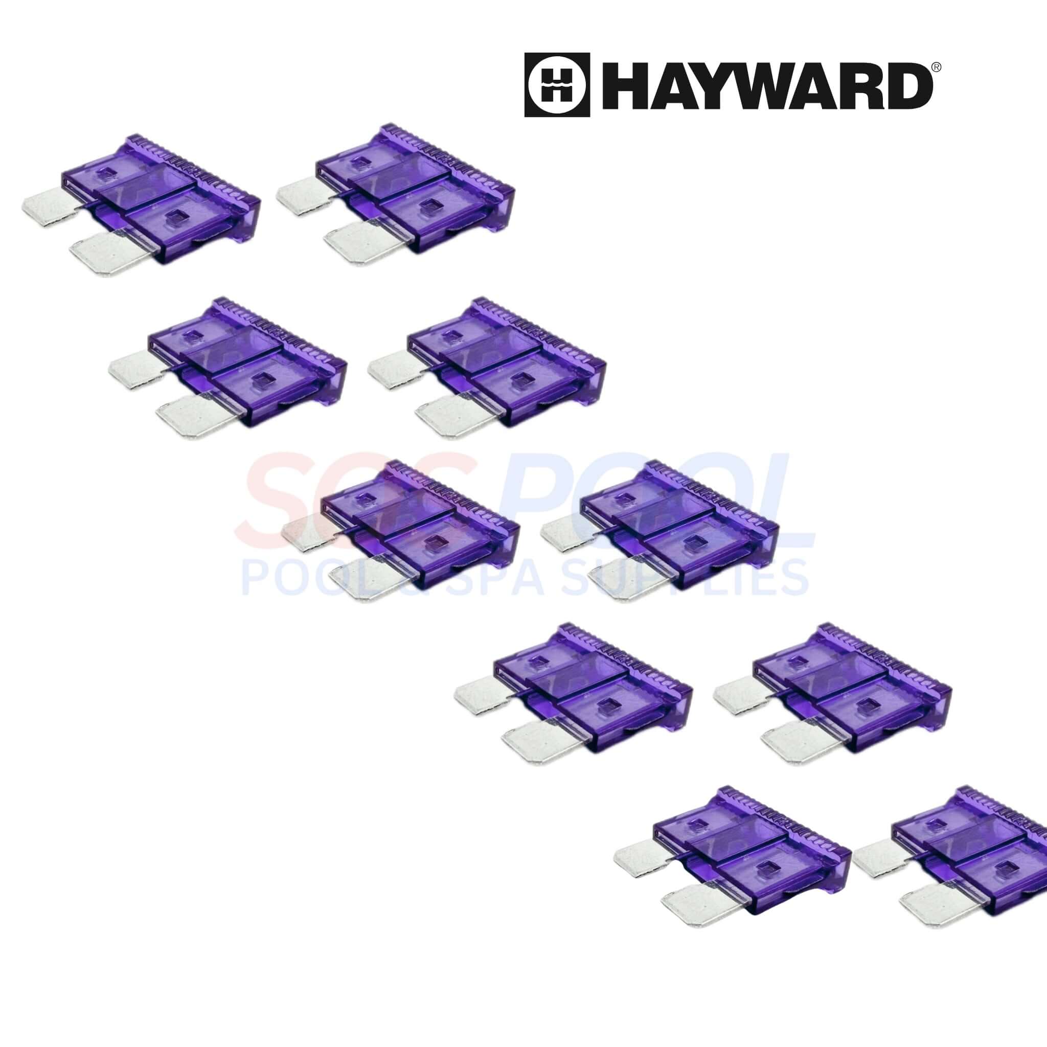 Hayward Blade Fuse Kit For H-Series Heaters | 3.0 AMP | 10 Pack | FDXL