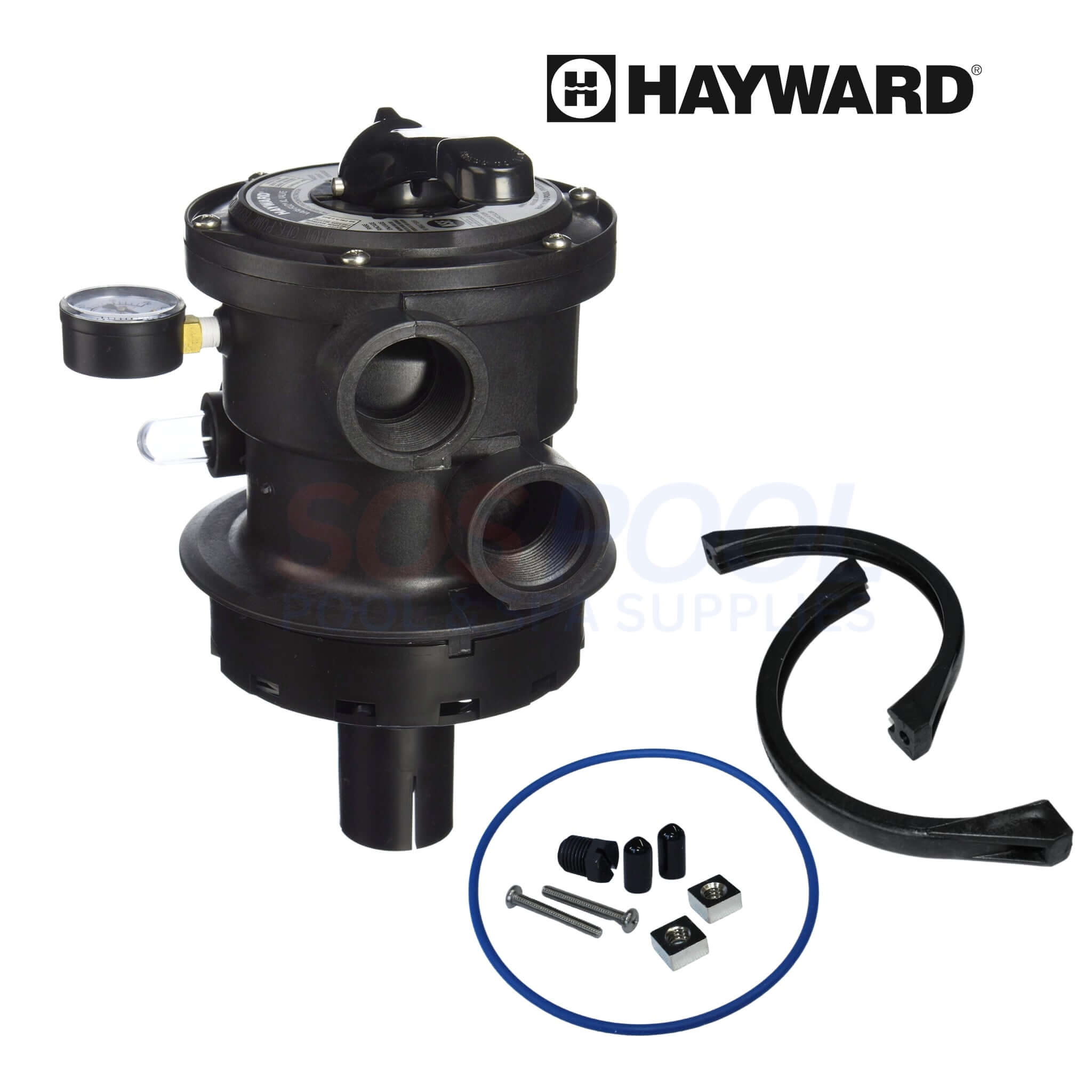 Hayward Top Mount Vari-Flo Multiport Valve with Clamp | 1.5 inch | SP0