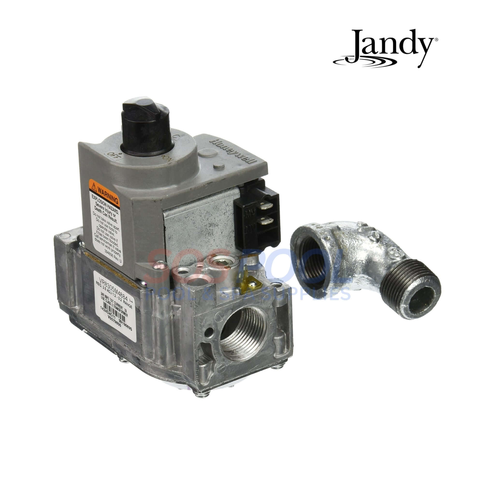 Jandy Gas Valve With Street Elbow For LXi Heaters | Natural Gas | R045