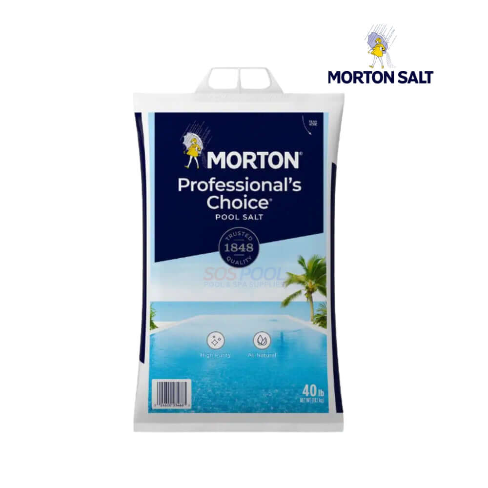Morton Salt Pool Salt | 40 lb. Bag | All Natural Highly Rated Pool Sal