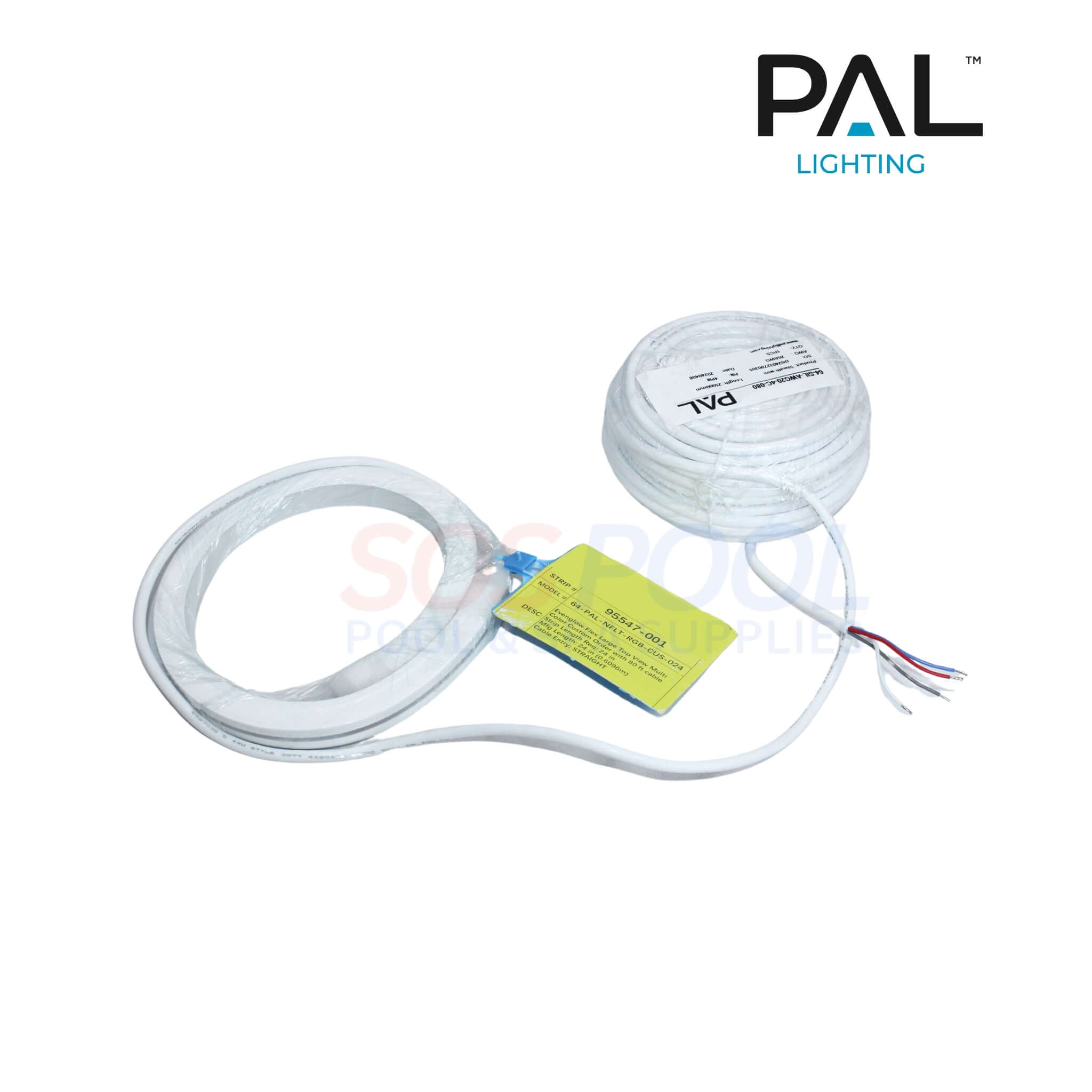 PAL Lighting Evenglow Multi Color Light Strip | 80' Cable | 64-PAL-NFL