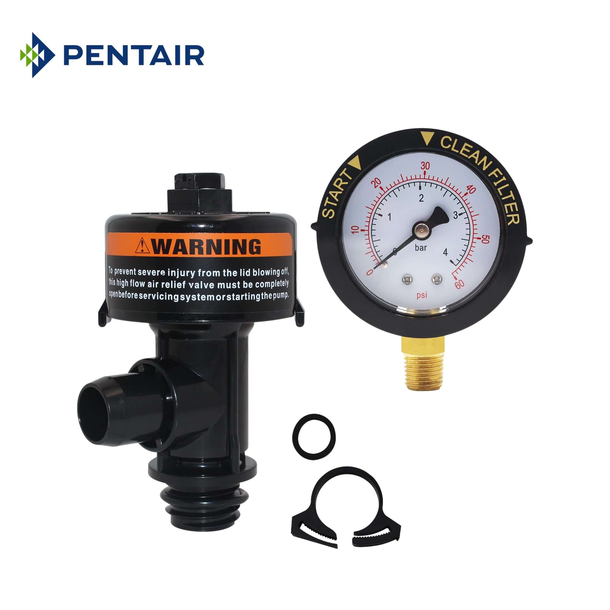 Pentair Air Relief Valve Assembly Kit With Pressure Gauge | 98209800