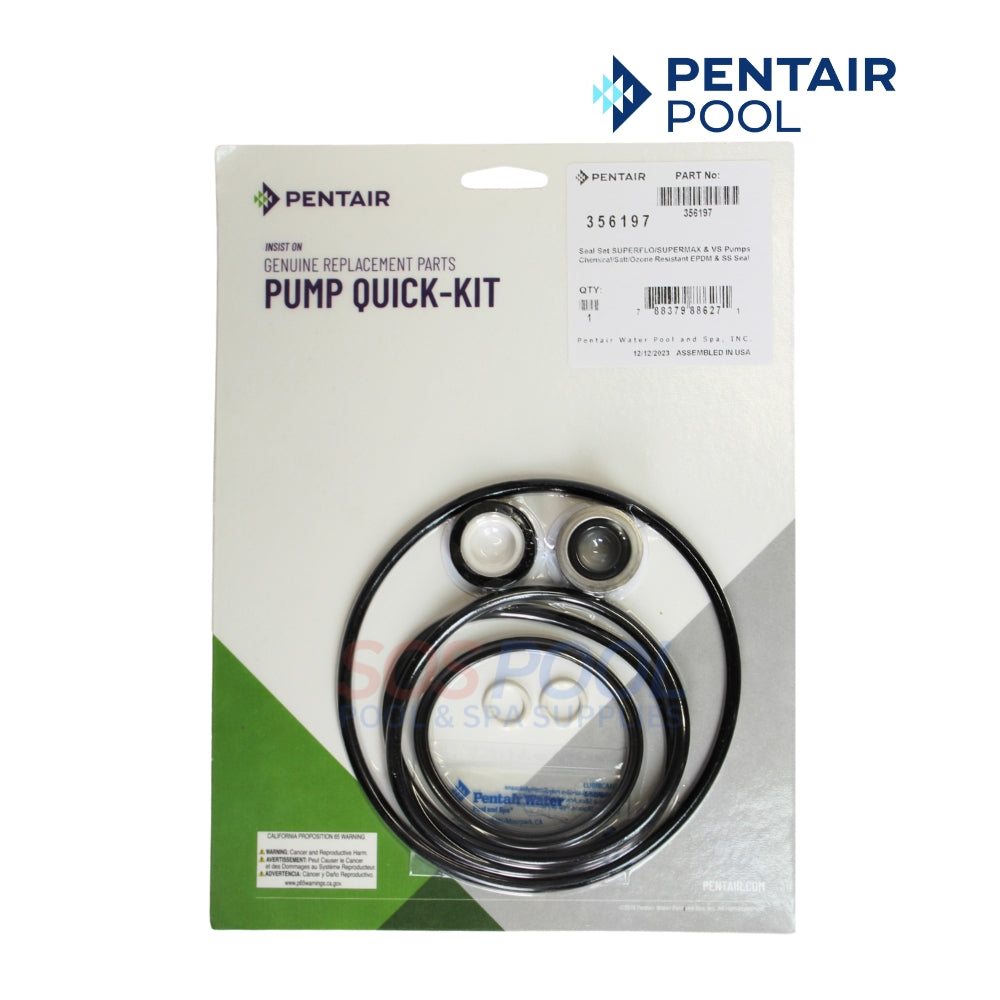 Pentair Pump Seal Kit SuperFlo SuperMax Pump Quick-Kit | 356197