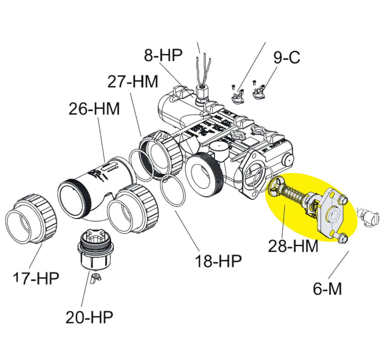 Raypak UG Bypass Assembly Kit 105F for Models 206-268 | 018759F