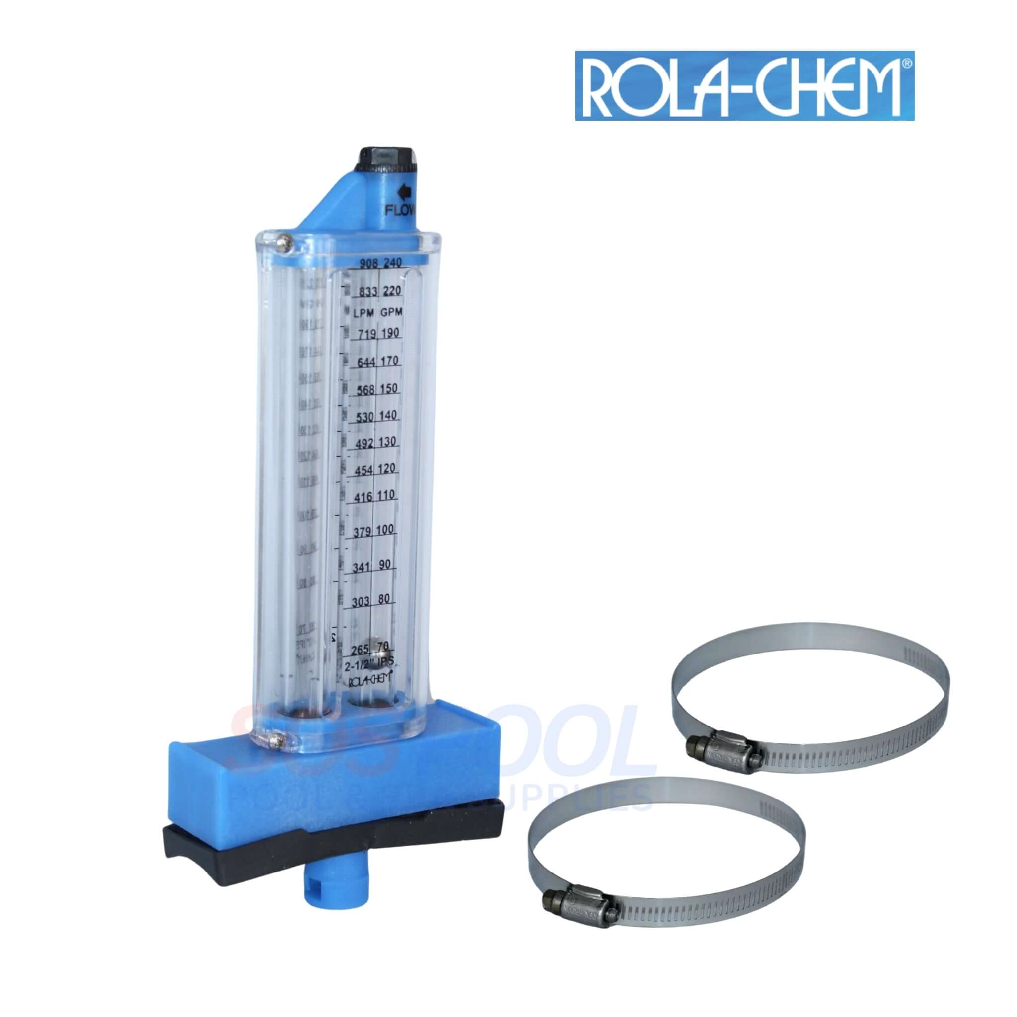 Rola-Chem Top Mount Flowmeter | 2.5 PVC | 570361T