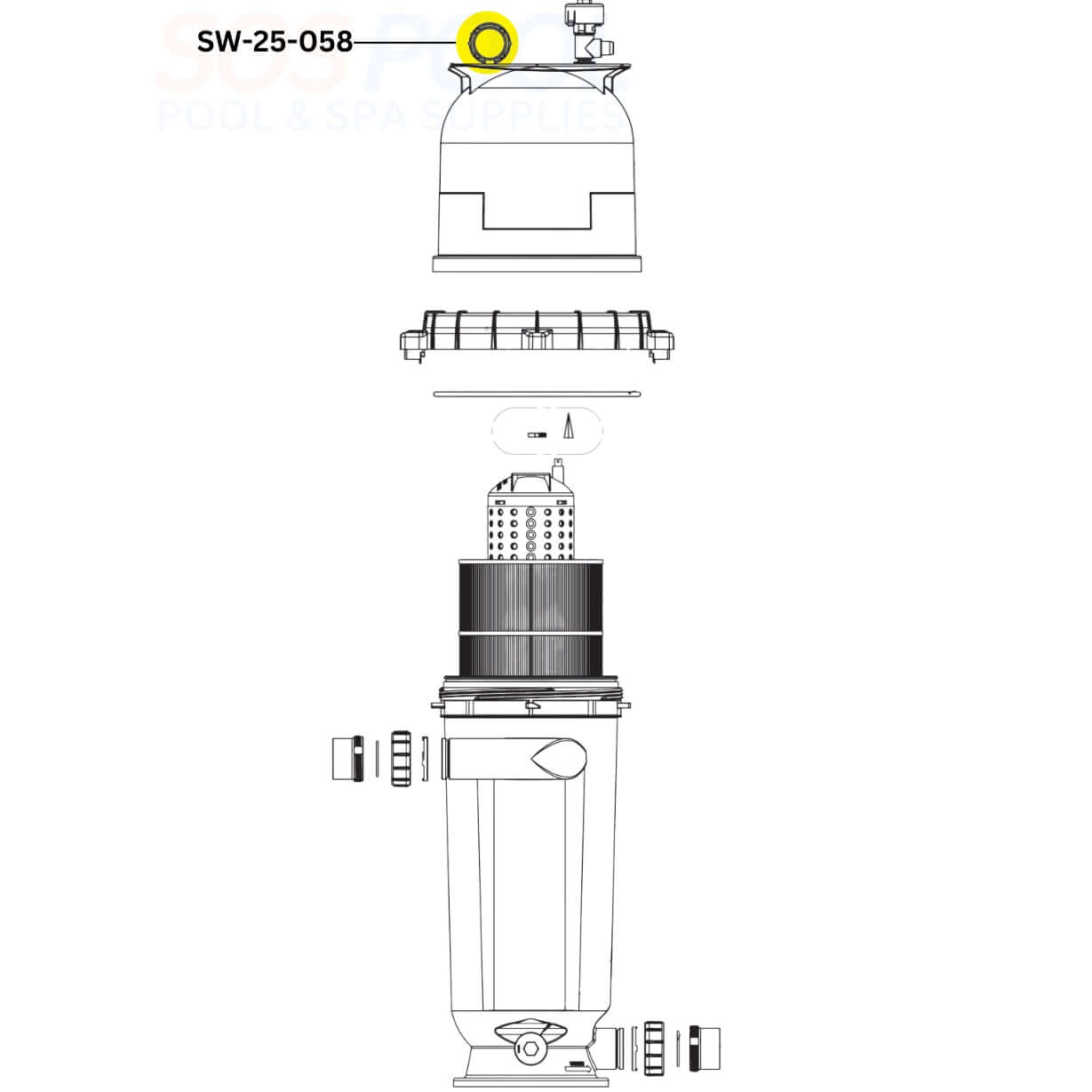 Swimables Pressure Gauge For Pentair Filters | 190058 | SW-25-058
