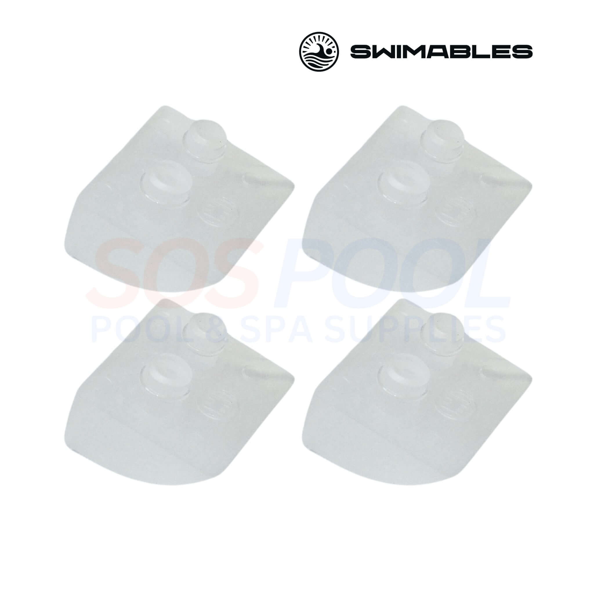 Swimables Concrete Pod Shoes For Navigator Pool Vac Cleaners | 4 Pack