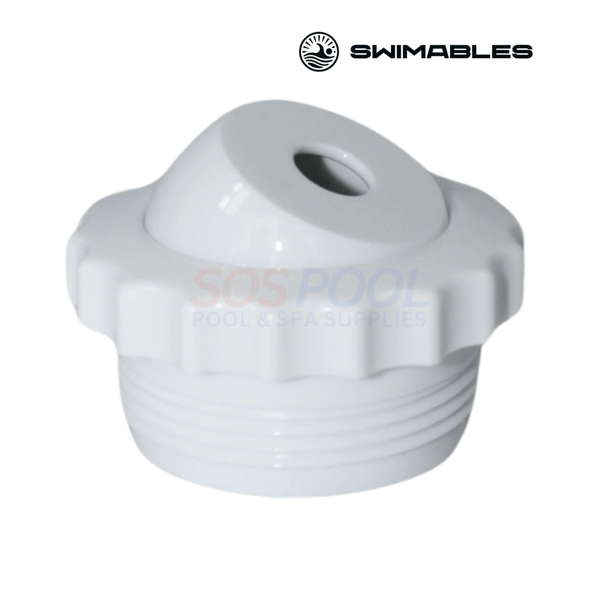 Swimables Directional Threaded Eyeball Fitting | White | 1.5" x .375"