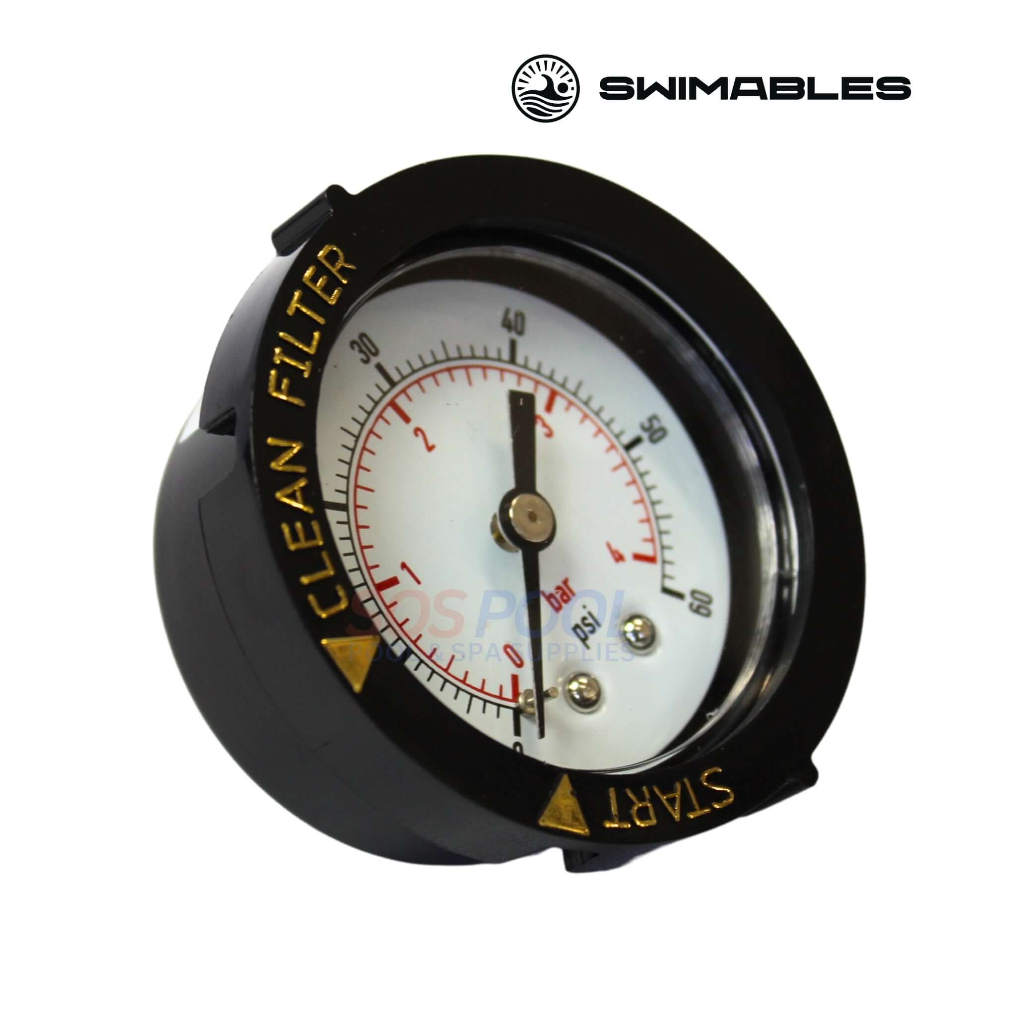 Swimables Pressure Gauge For Pentair Filter | Back Mount | 190059 | SW