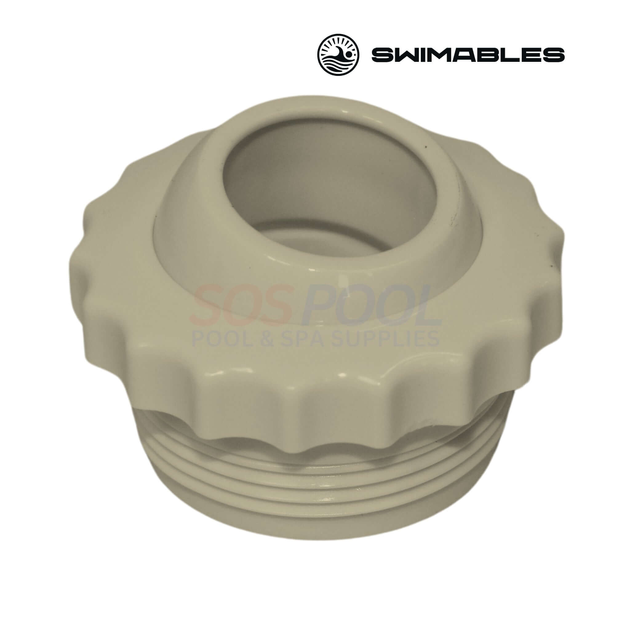 Swimables Threaded Directional Eyeball Fitting | Tan | 1" | SW-30-842