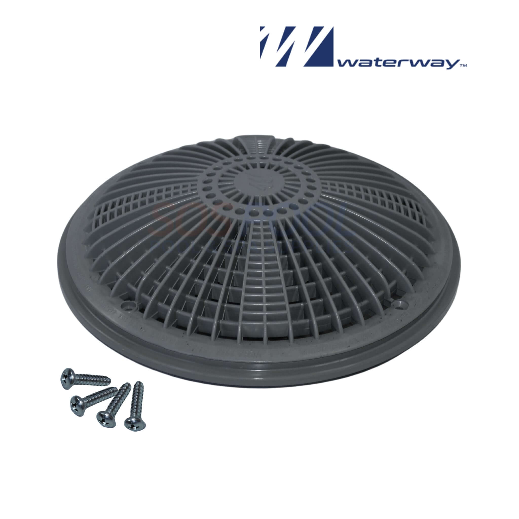 Waterway Tru Flo Round Drain Cover & Frame | 10" | Dark Gray | 640-190